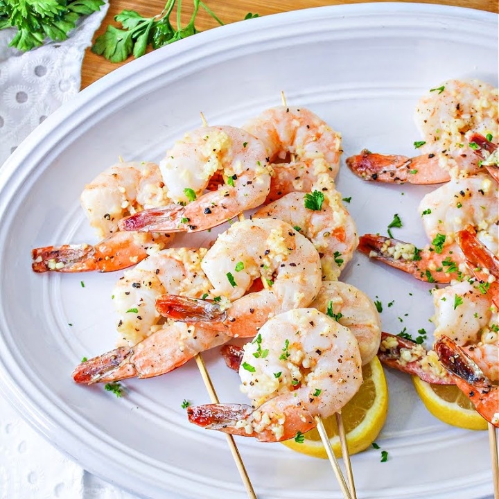 Low-Carb Honey Garlic Shrimp Skewers