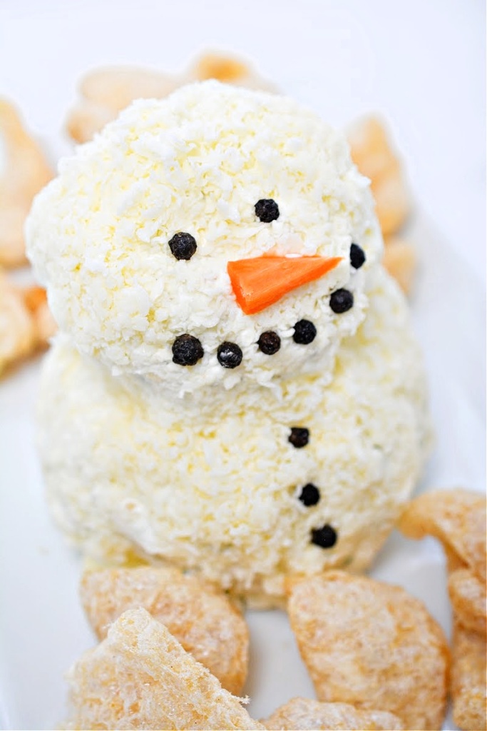 Keto Snowman Cheese Ball - Easy To Make Recipe